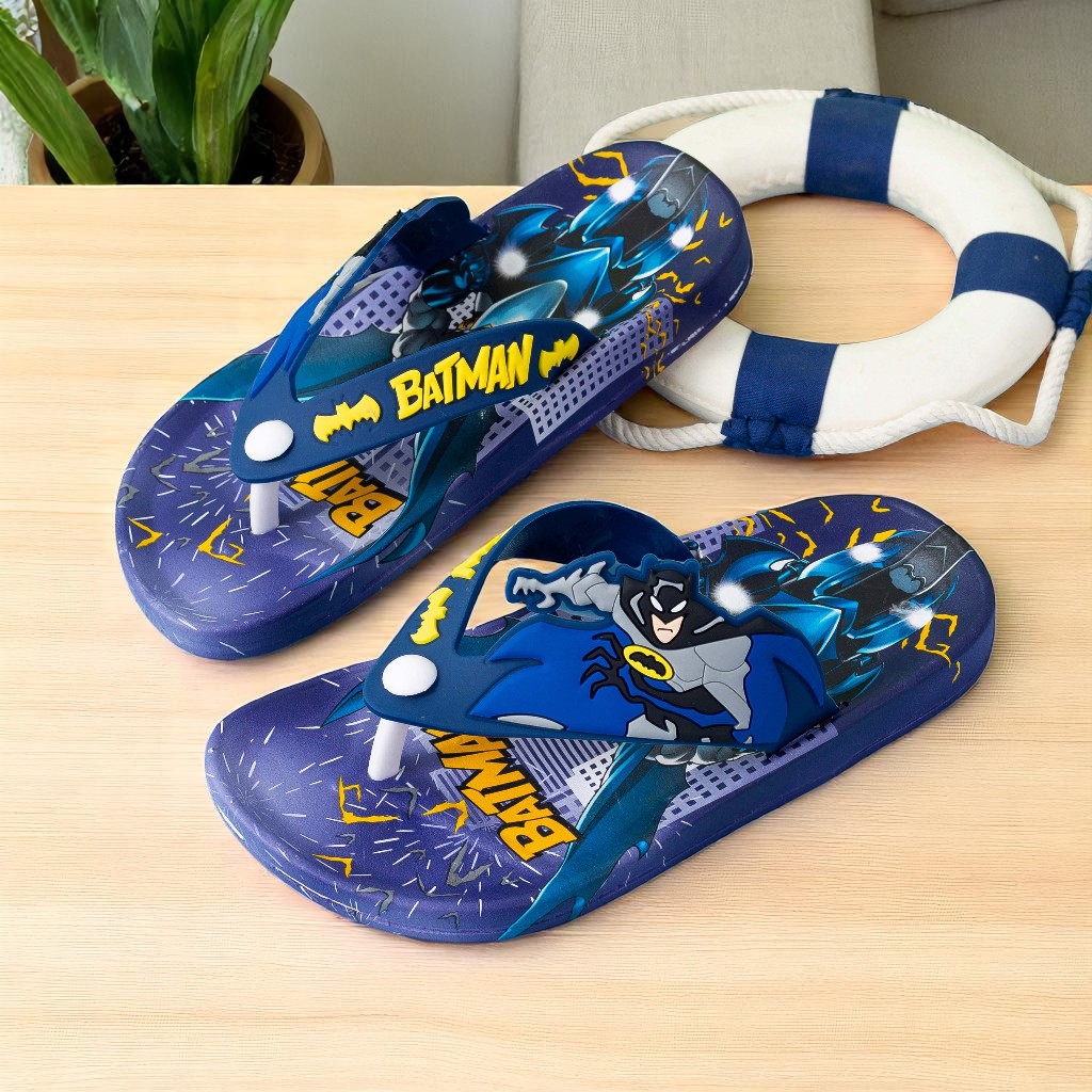 (JESS)"Batman Adventure Flip-Flops for Kids" size 24-35 #2209-27 ...