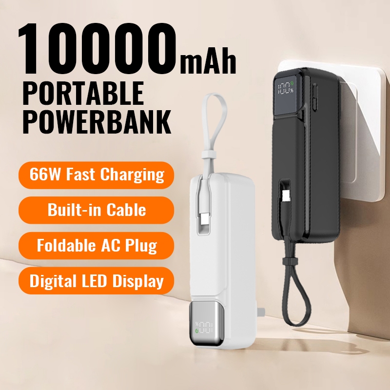 Samsung 10000mAh Mini Powerbank Portable 66W Fast Charging Small Built ...