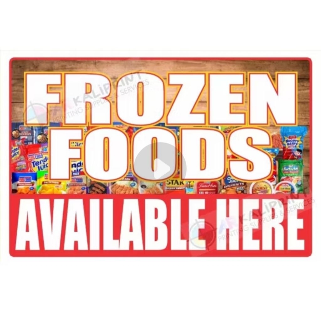 FROZEN FOODS AVAILABLE HERE Tarpaulin with 4 eyelets | Shopee Philippines