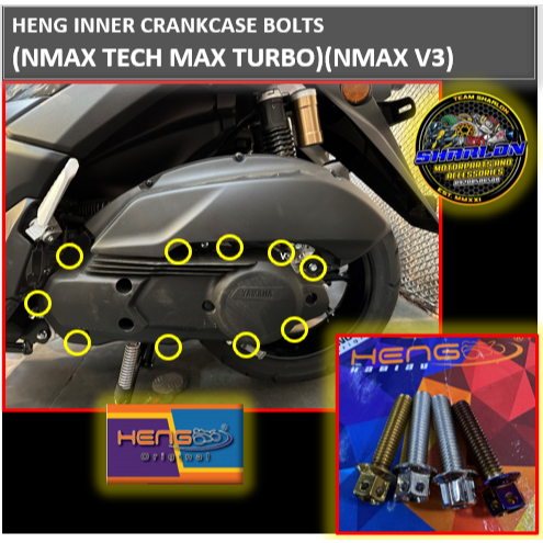 HENG Original CVT Inner Crankcase Bolts for YAMAHA NMAX TECH MAX TURBO ...