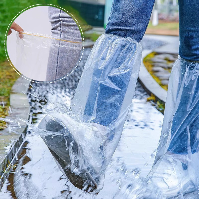 1Pair Summer Waterproof Rain Boot Simple Disposable Rain Shoes Cover ...