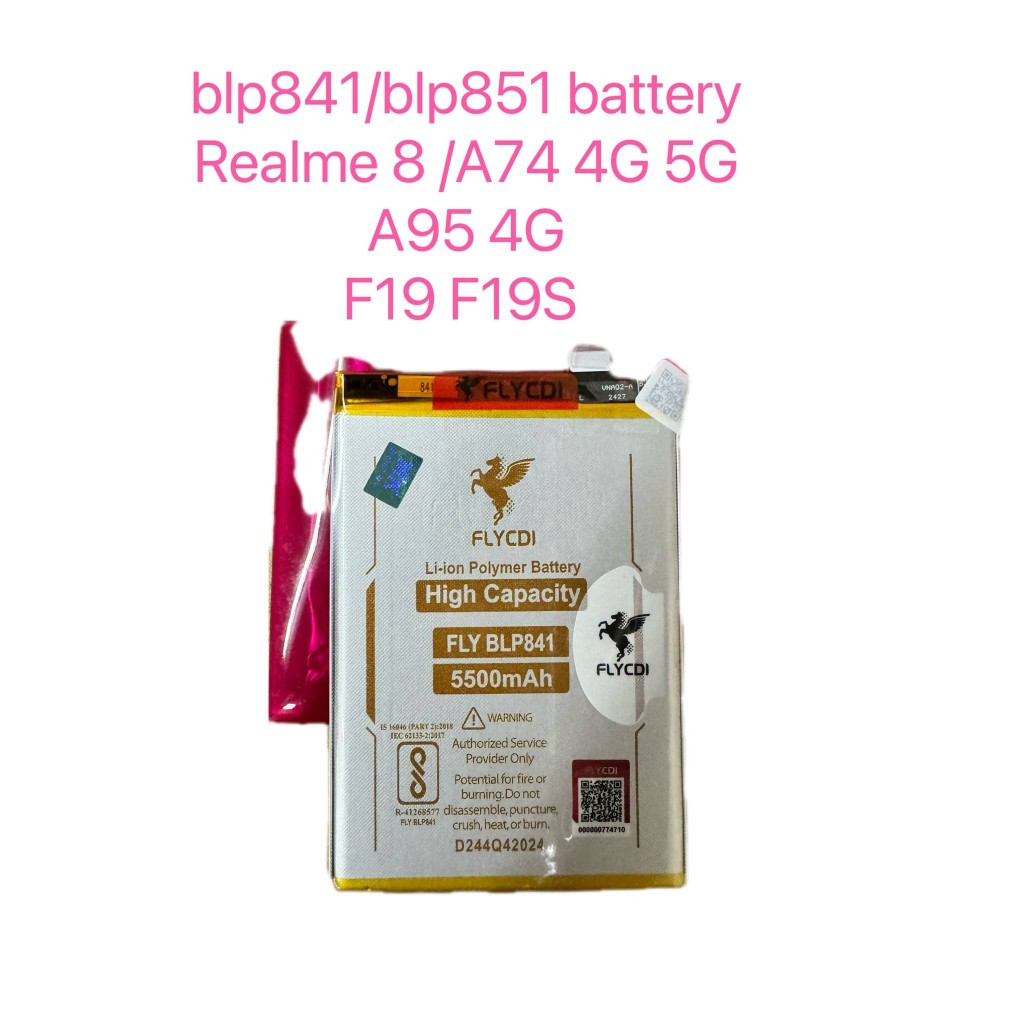 Flycdi blp841/blp851 battery for realme 8/ A74 4g 5g / A95 4G /F19 F19S ...