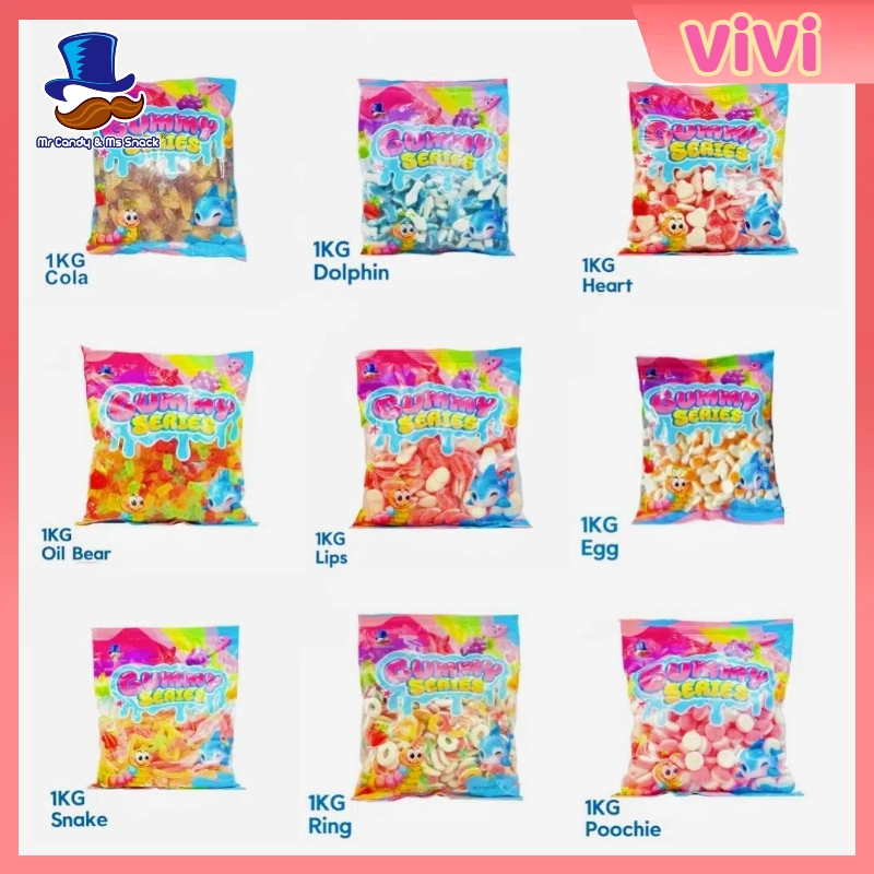 1kg gumm Series /190-200pcs /soft candy /1000g grams Gummi Wholesale ...