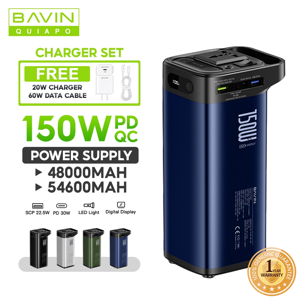 BAVIN PC021 48000mAh / 54600mAh 150W Portable Mini Power Station ...