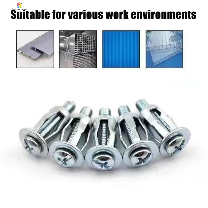 10PCS Metal Rivet Nut M5 M6 Iron Skin Petal Rivet Lock Nuts Car License ...