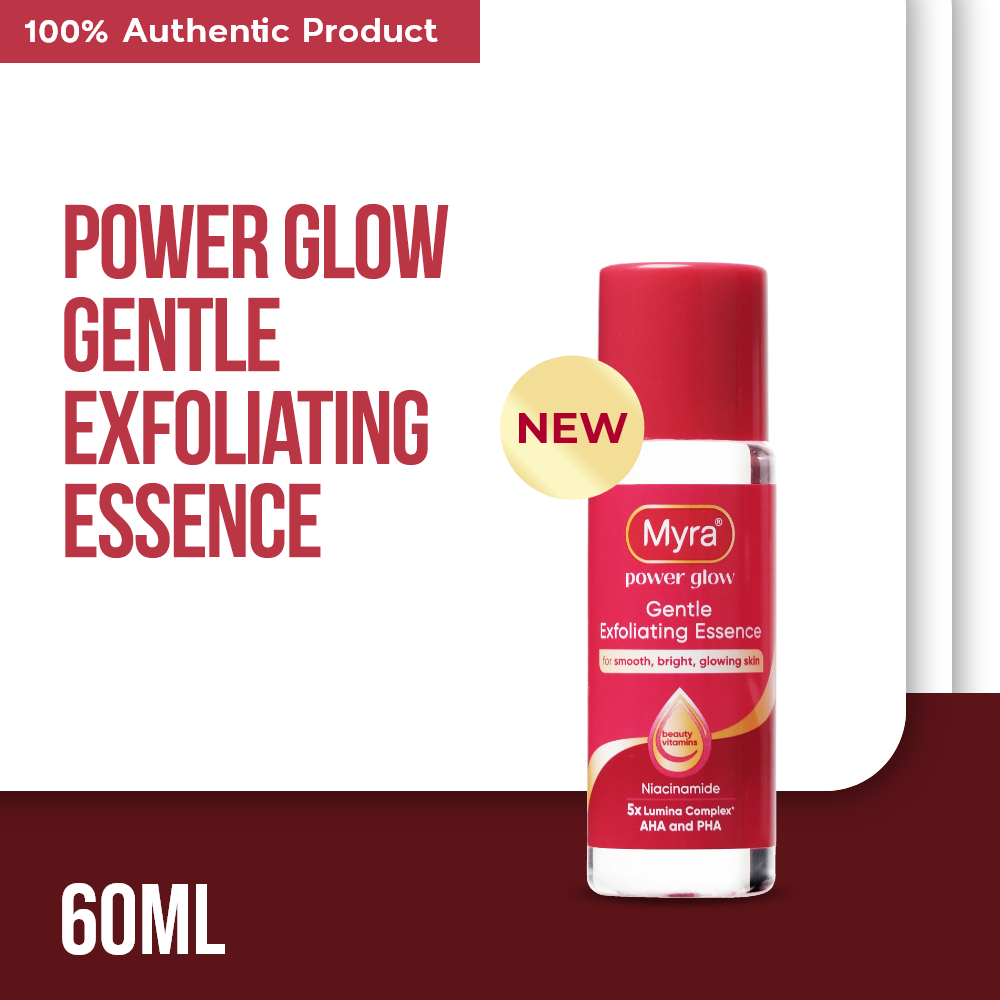 Myra Power Glow Gentle Exfoliating Essence 60ml | Shopee Philippines