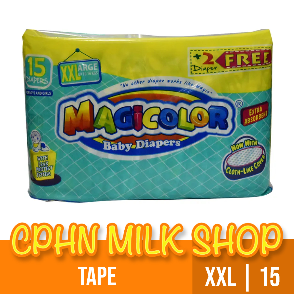 Magicolor Tape Baby Diapers XXL 15 | Shopee Philippines