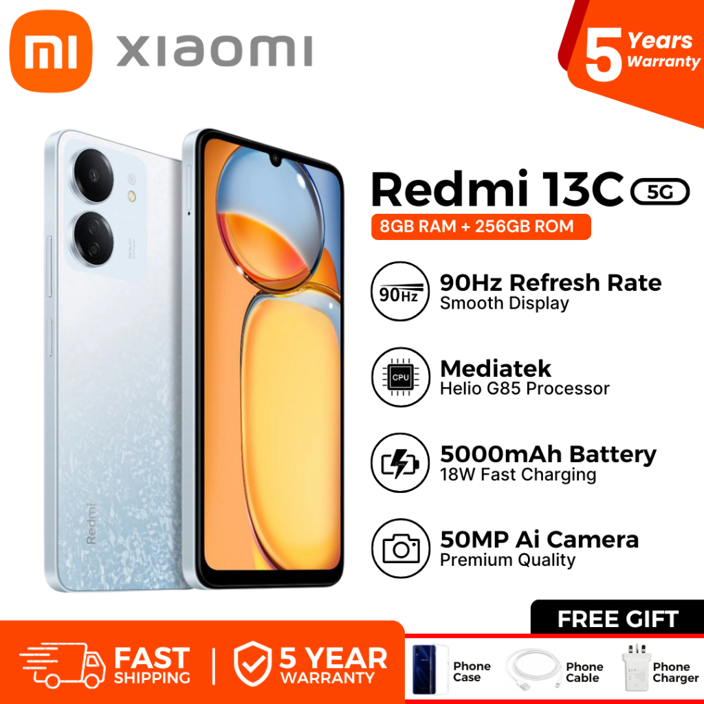 Xiaomi Redmi 13C 5G Smartphone 8GB+256GB MediaTek Dimensity Global ...