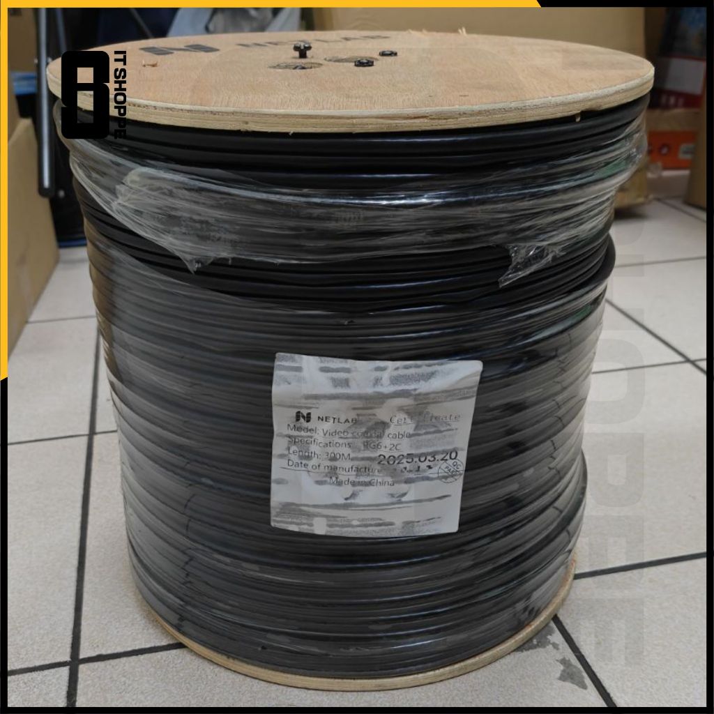 RG6 cable siamese cable with spool CCTV cable 300m coaxial cable with ...