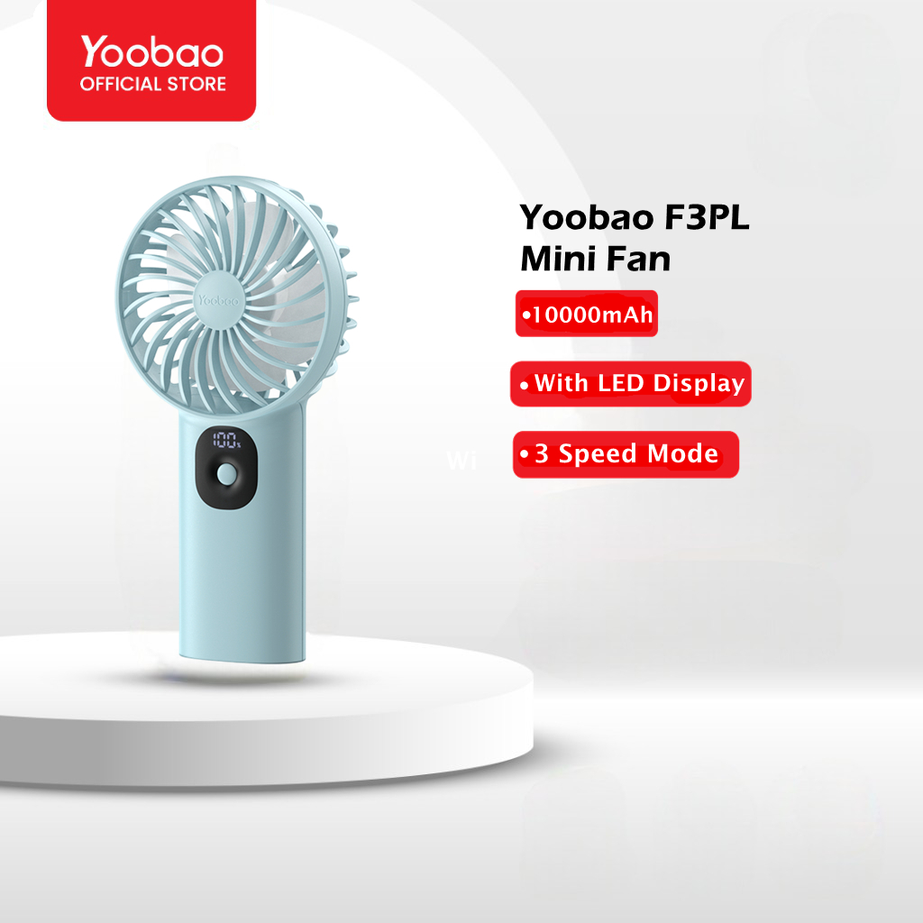 Yoobao F3PL 10000mah Rechargeable Handheld Mini Fan Long Lasting 3 ...