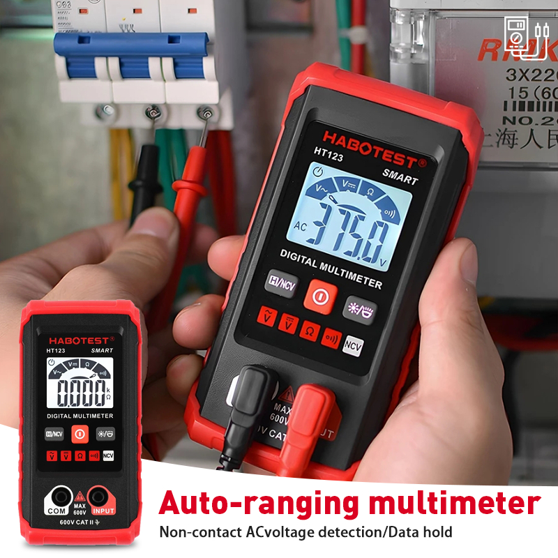 HABOTEST Ht 123 Smart Multimeter 600V Digital Multi Meter AC/DC 4000 ...