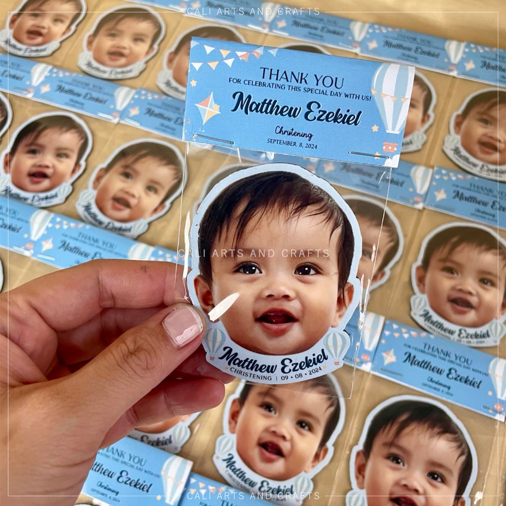 Personalized Face Photo Magnet with Details Souvenir | Machine Cut ...
