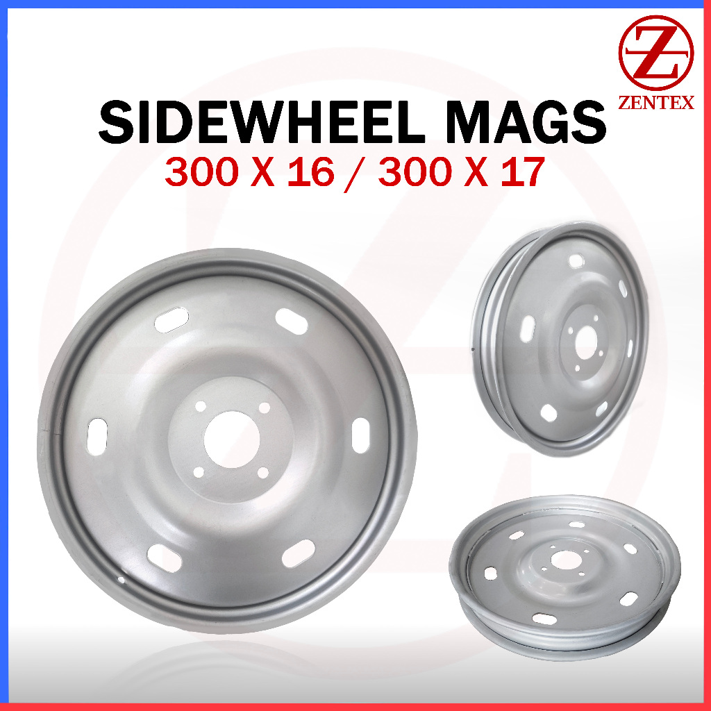 SIDEWHEEL MAGS 300 X 16 / 300 X 17 FOR TRICYCLE SIDECAR MAGS MAG STEEL ...