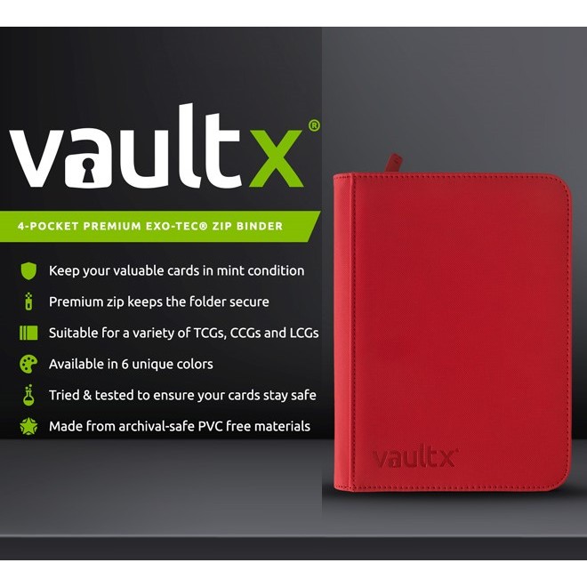 VaultX 4 Pocket Premium Exo-Tec® Zip Card Binder | Vault X | Shopee ...