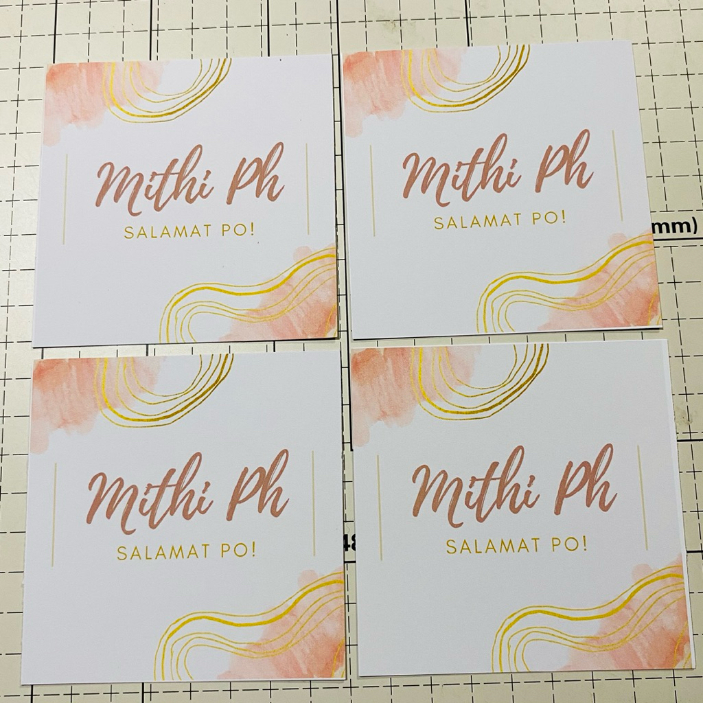 Personalized Cards and Tags 3x3 inches / 9x9cm | Shopee Philippines