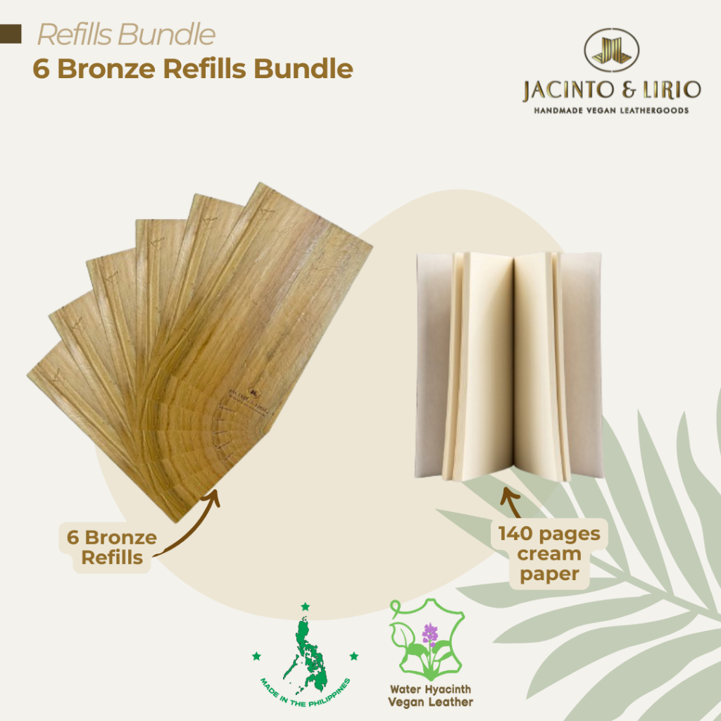 Jacinto & Lirio Bronze Kwaderno Notebook Refill (Plain) Note: minimal ...