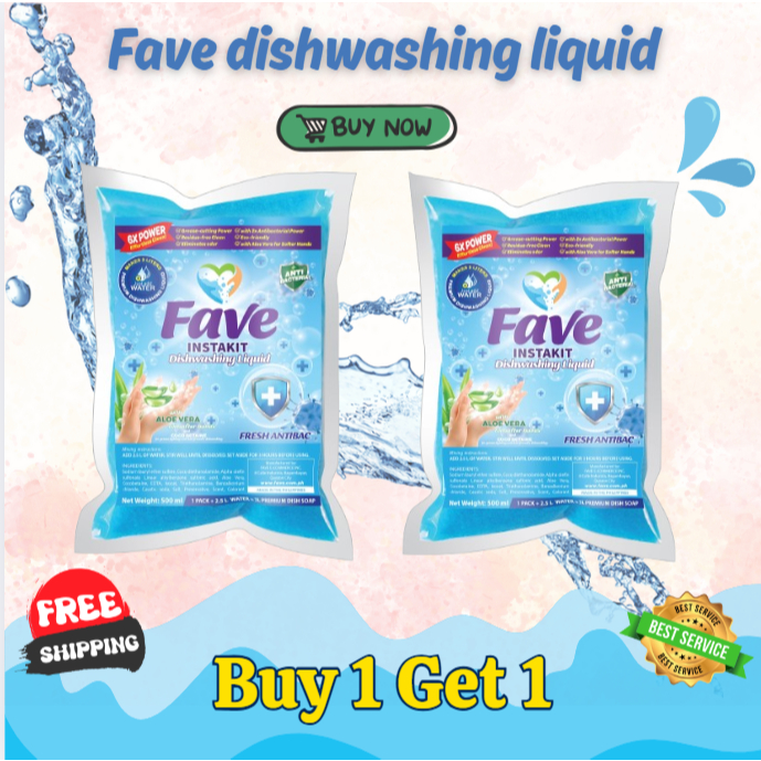 FAVE ORIGINAL DISHWASHING Liquid, 3L-18 YIELD, PASTE AND STICKERS ...