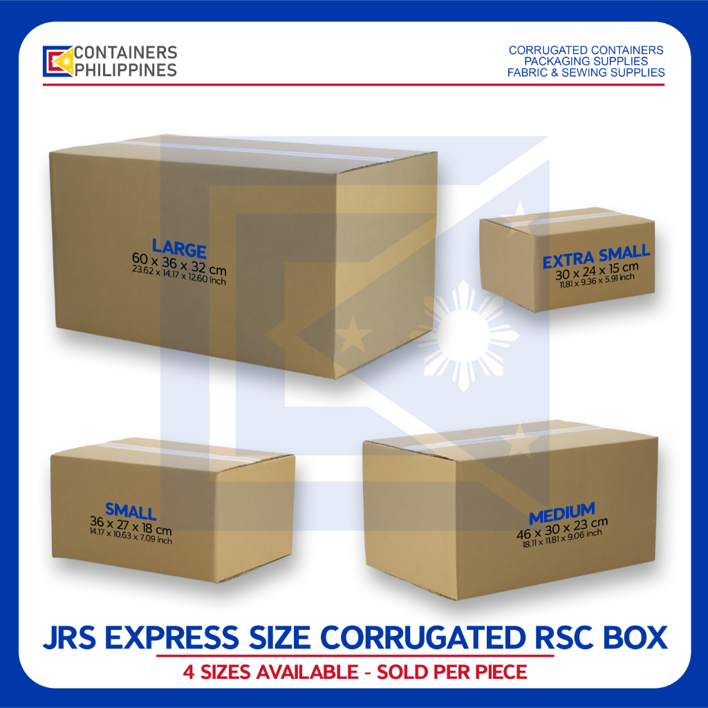 CONTAINERS.PH Corrugated Box JRS EXPRESS Size Corrugated Shipping Kraft ...