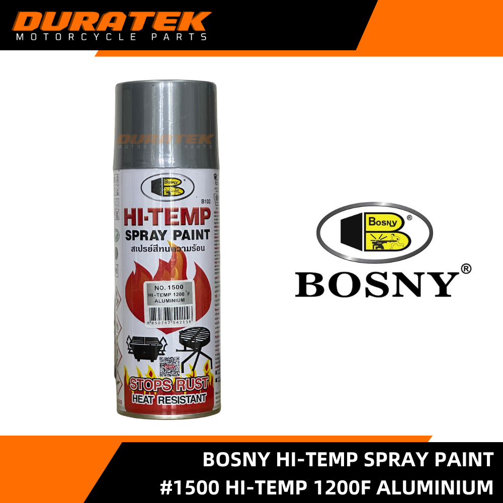 Bosny Hi-Temp Spray Paint #1500 1200F Aluminium 400ml | Shopee Philippines