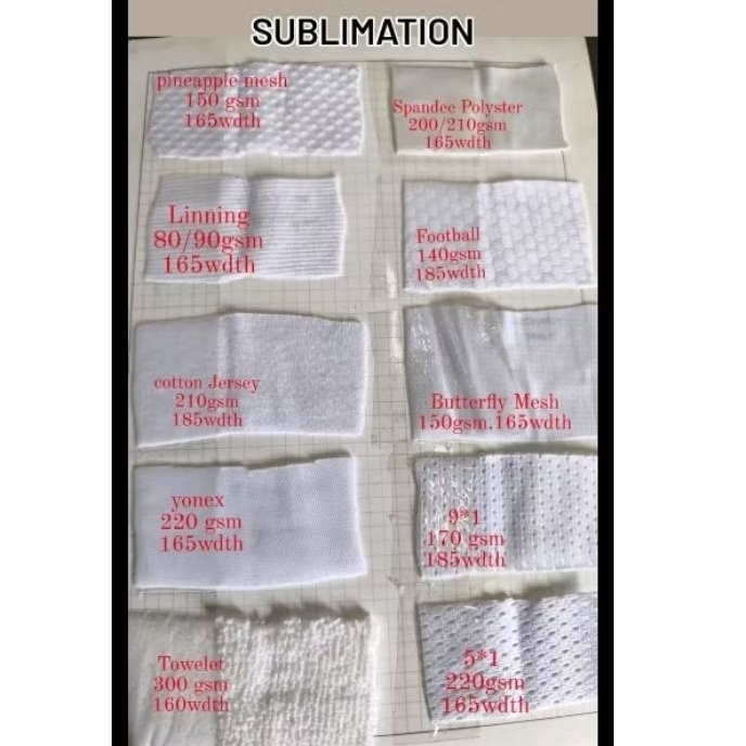 swatches fabric for sublimation 20 plus fabric | Shopee Philippines