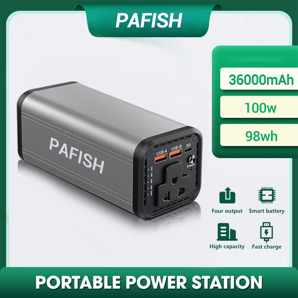 100W 220V 36000mAh Power Station Large Capacity Portable Emergency ...
