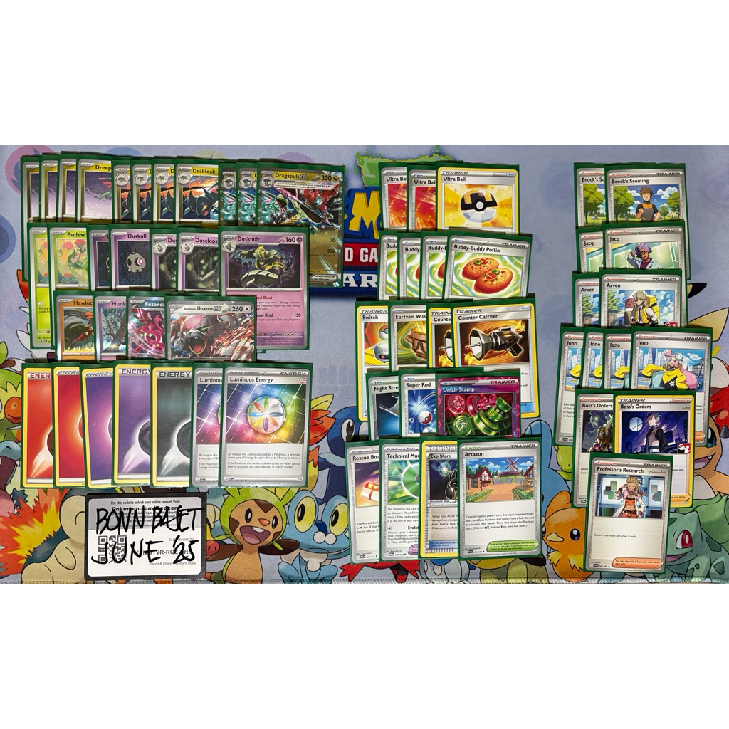 Pokemon TCG - DRAGAPULT DUSKNOIR DECK (FREE Sleeves)(FREE Deck Box ...