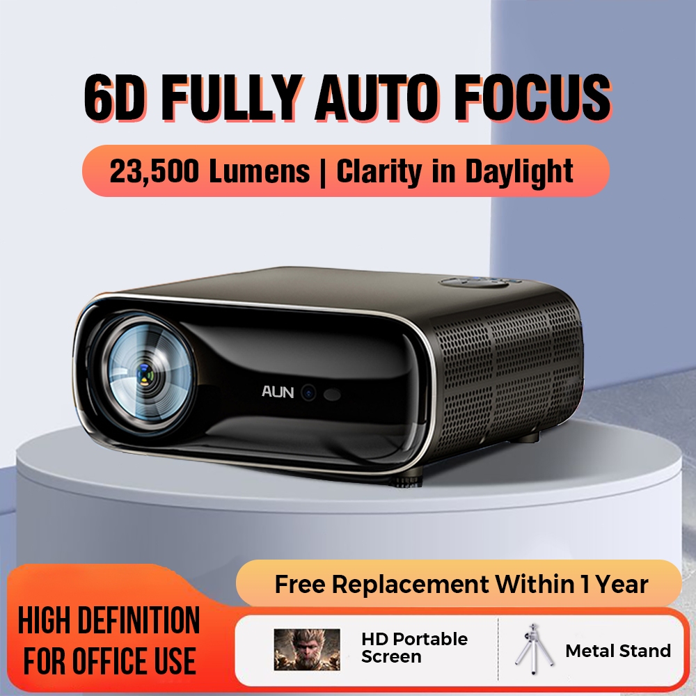 【Super Bright】ultra hd 23500 lumen mini projector for phone and laptop ...