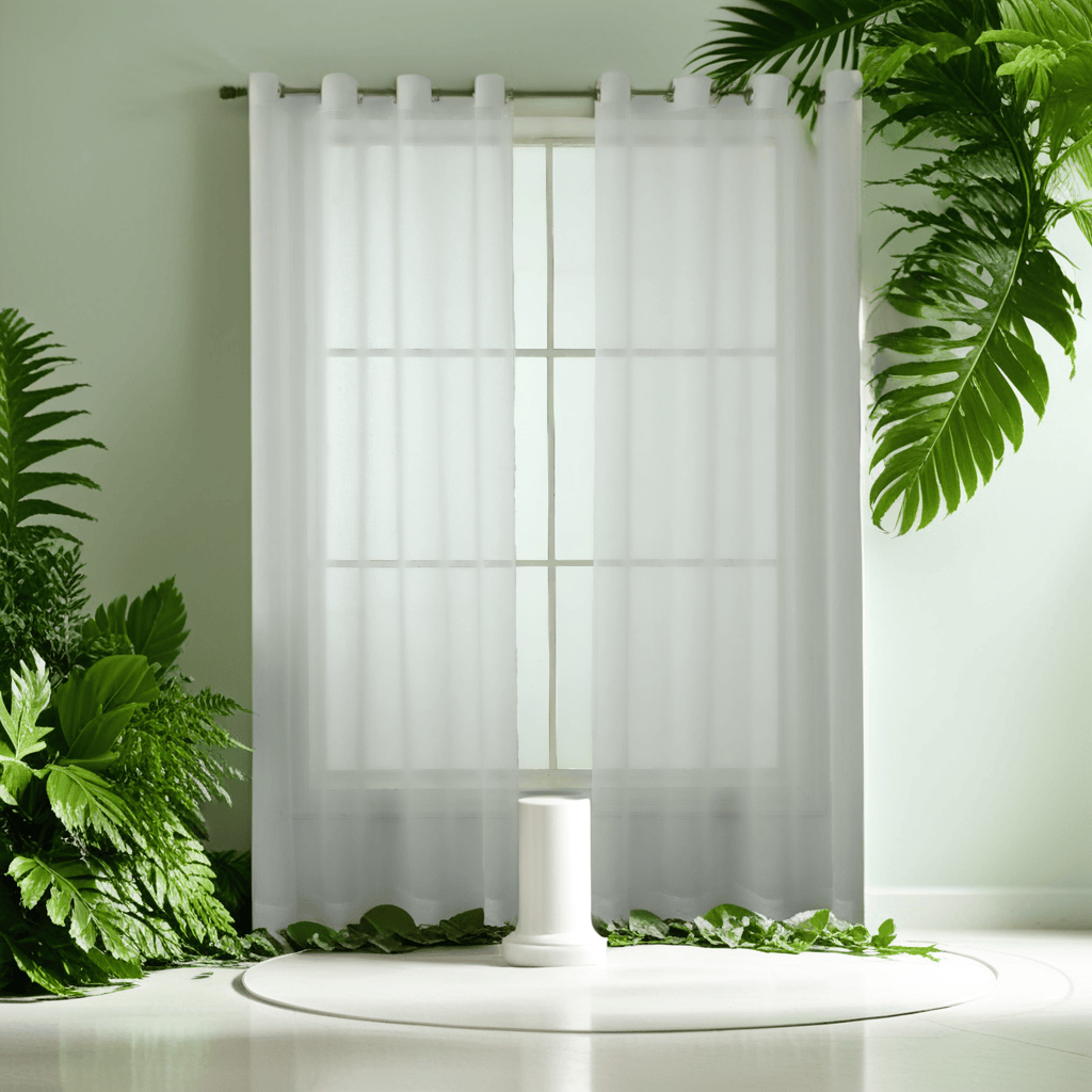 Solid Color Curtain Lace Door And Window Screen 140×160cm, 140×220cm 1 ...