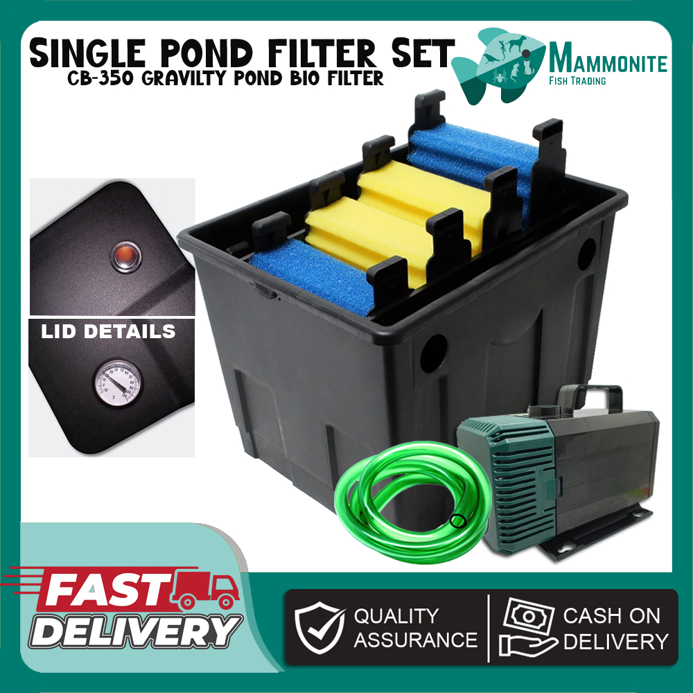 Sunsun CB-350 Pond Bio Filter Set With Pump and Filter Media With UV ...