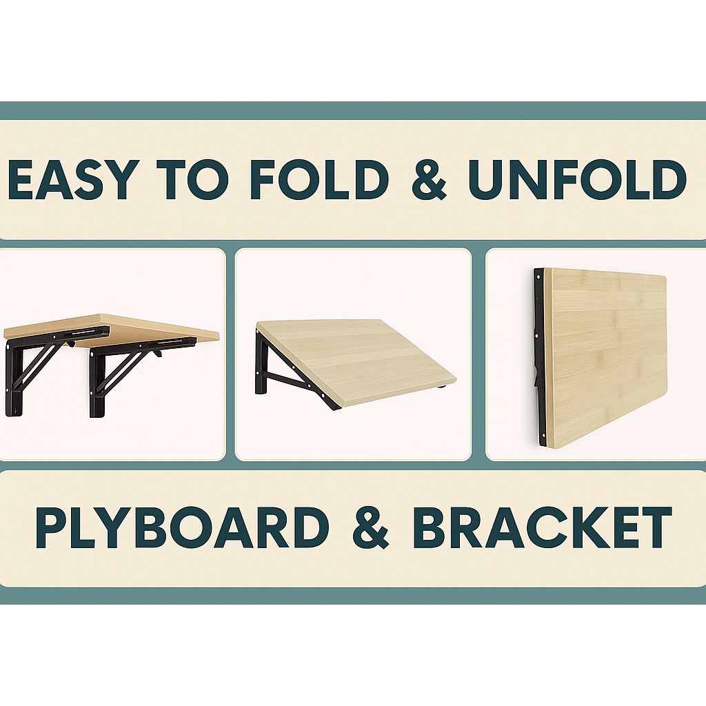 3/4 PLYBOARD WITH FOLDING BRACKET / WOOD PLANK WITH BRACKET / DIY WALL ...