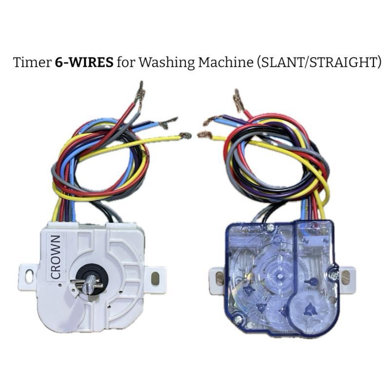 Timer 6 WIRES for Washing Machine (Slant and Straight Ear Type ...