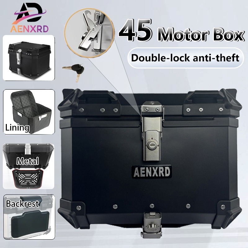 AENXRD⭐Ready stock⭐Top Box Motorcycle Box 45L Givi Box Motorcycle With ...