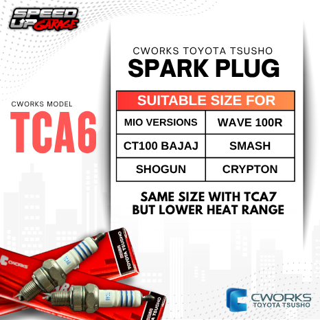 TCA6 CWORKS TOYOTA TSUSHO MOTORCYCLE SPARK PLUG | Shopee Philippines