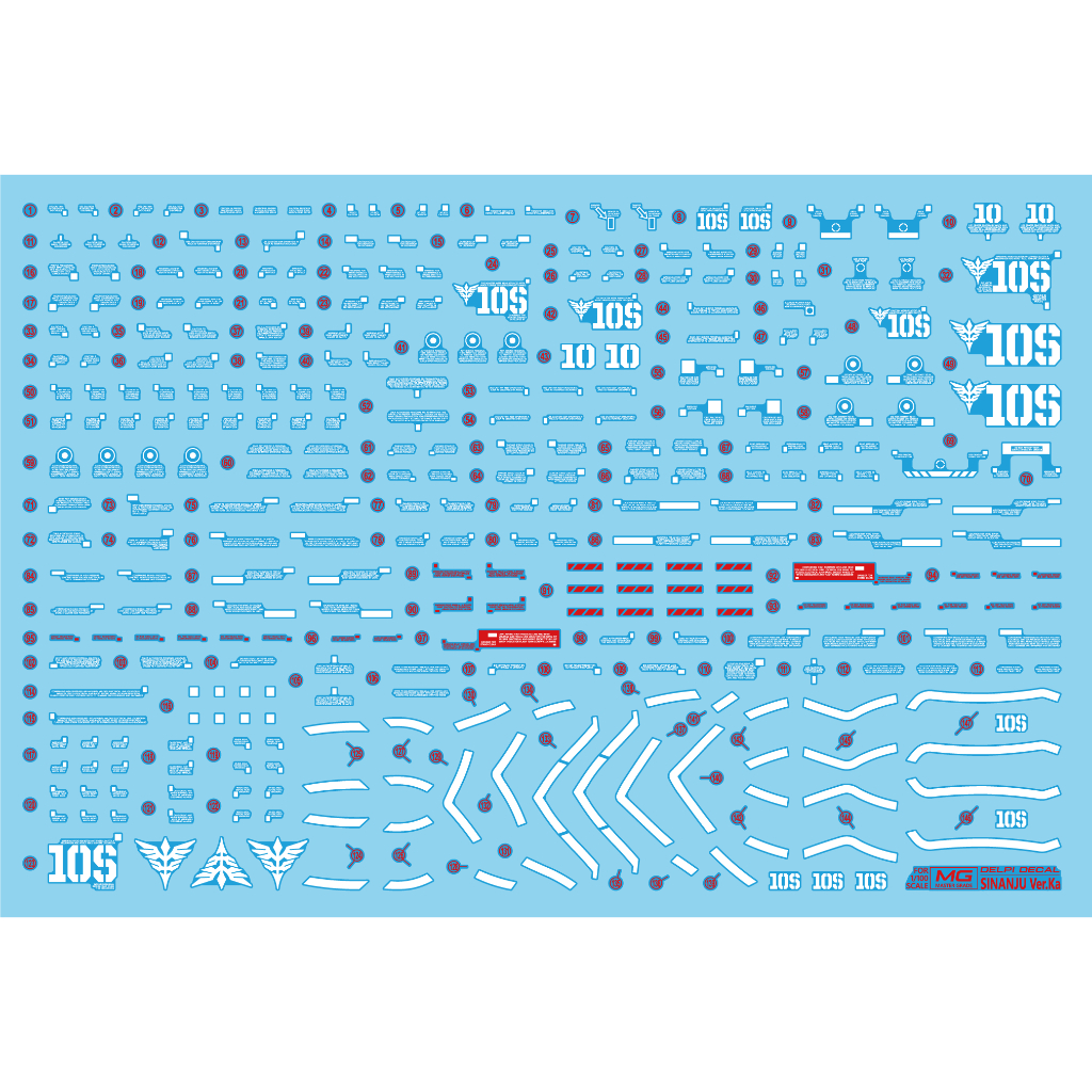 Delpi Decal MG Sinanju Ver. Ka. (White) Waterslide Decals | Shopee ...