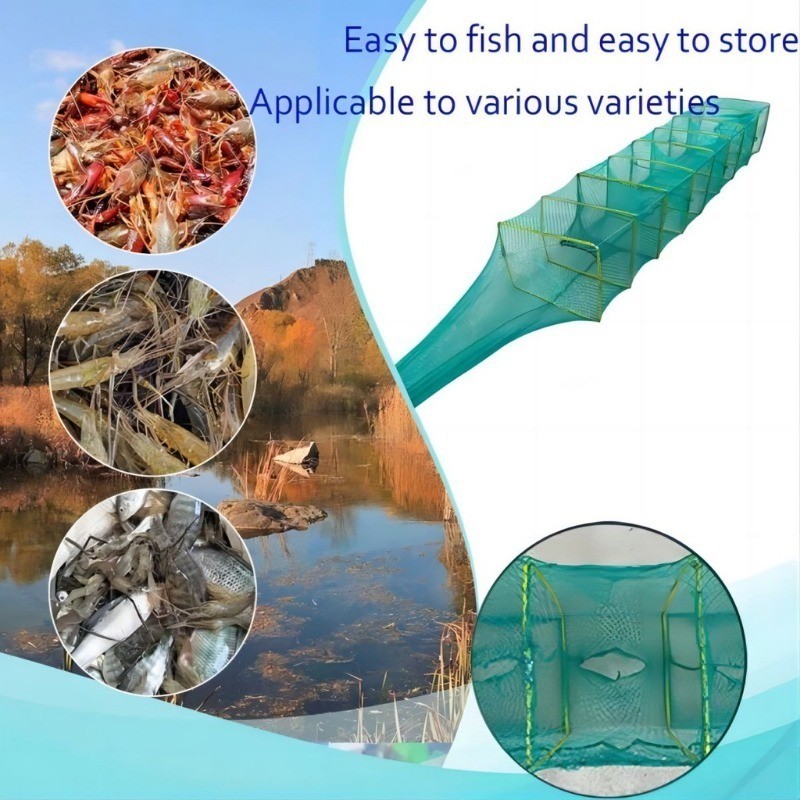 Shrimp Cage Fishing Net Lobster Fish Breeding Net Folding Fishnet ...