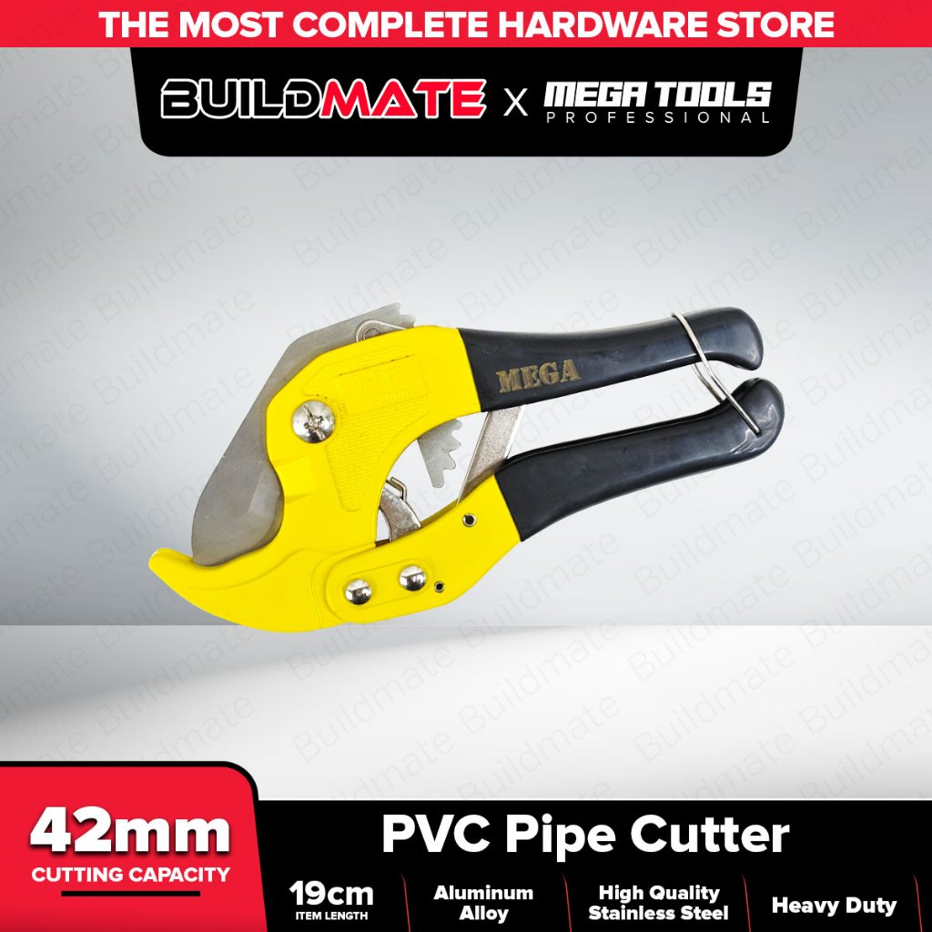 BUILDMATE Hoyoma Japan/ Mega 42mm PVC Plastic Pipe Cutter, Aluminum ...