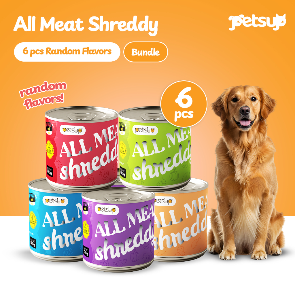 Petsup Bundle Dog Wet Food All Meat Shreddy 6 Cans Real Meat Chicken ...