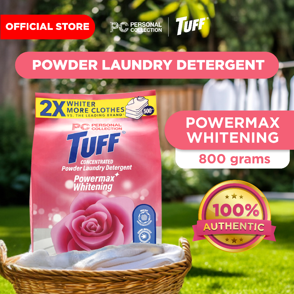 Tuff Powder Laundry Detergent Powermax Whitening 800g (Laundry ...