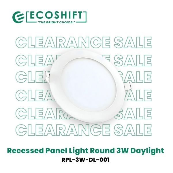 Ecoshift Recessed Panel Light Round 3W Daylight | Shopee Philippines