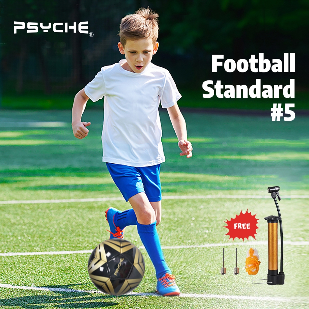 Psyche Soccer Ball Leather Football Official Size 5 Classic Outdoor ...