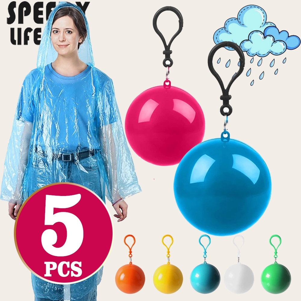 5PCS/3PCS Disposable Raincoat Ball for Adults, Portable Disposable ...