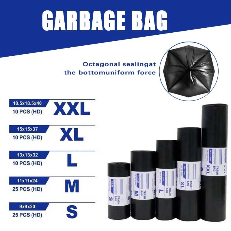 Garbage Bag Thickened Trash Bag Kitchen Garbage Bag Black Plastic Bag S ...