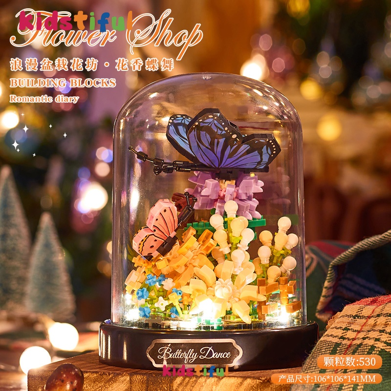 Bricks Flower Building Blocks Set Creative Insect Animals World ...