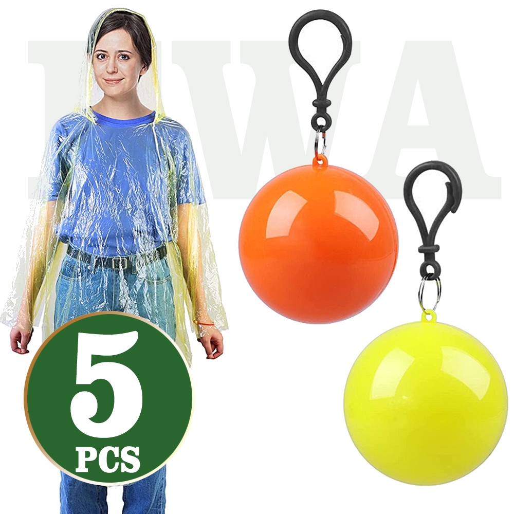 Portable Raincoat Ball Raincoat Emergency Raincoat Keychain | Shopee ...
