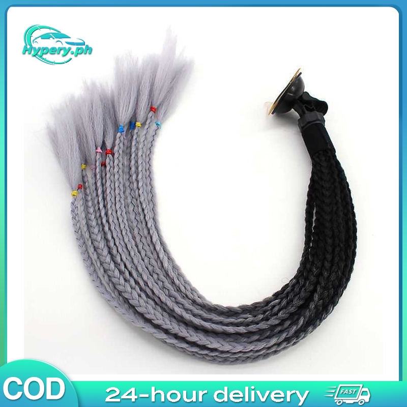 Braid Gradient Ramp Motor Helmet Braids Ponytail Helmet Hair Pigtails ...