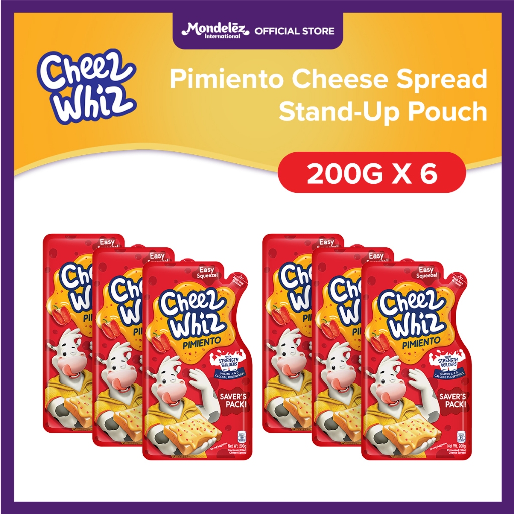 Cheez Whiz Pouch - Pimiento Cheese Spread 200g (Set of 6) | Shopee ...