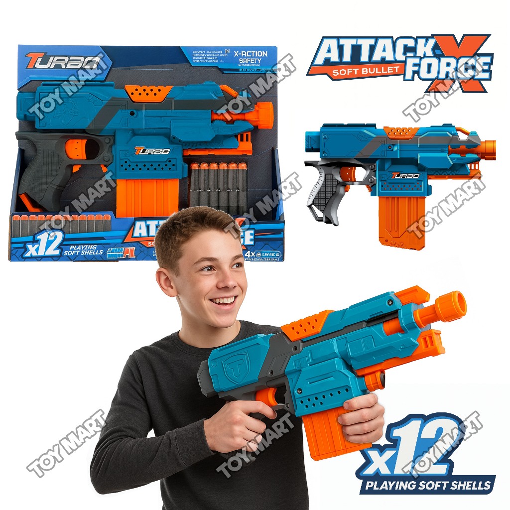 Stryfe NF Turbo X Action Soft Bullet Blaster Stryfe High-Performance ...