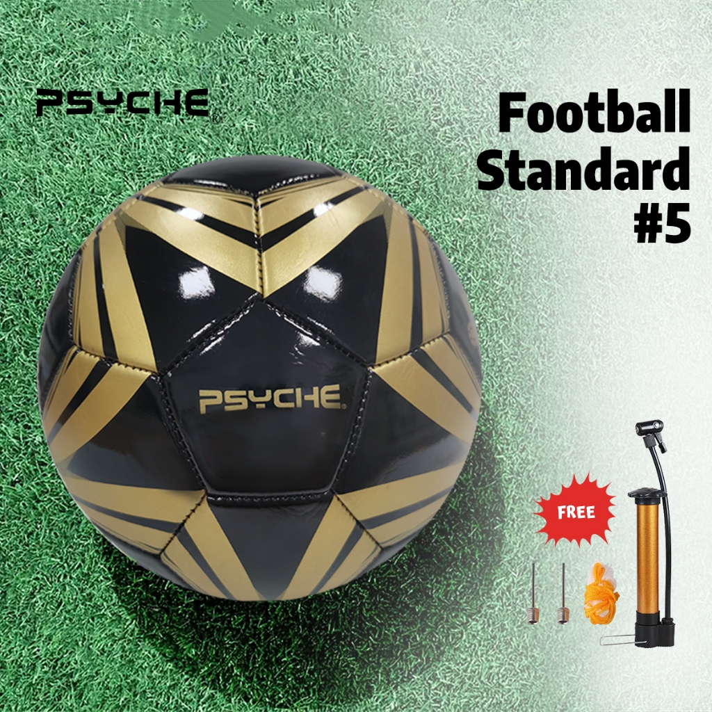 Psyche Soccer Ball Leather Football Official Size 5 Classic Outdoor ...