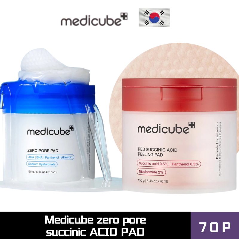 Medicube Zero Pore/Red Succinic Acid Peeling toner Pad 70p Low ...