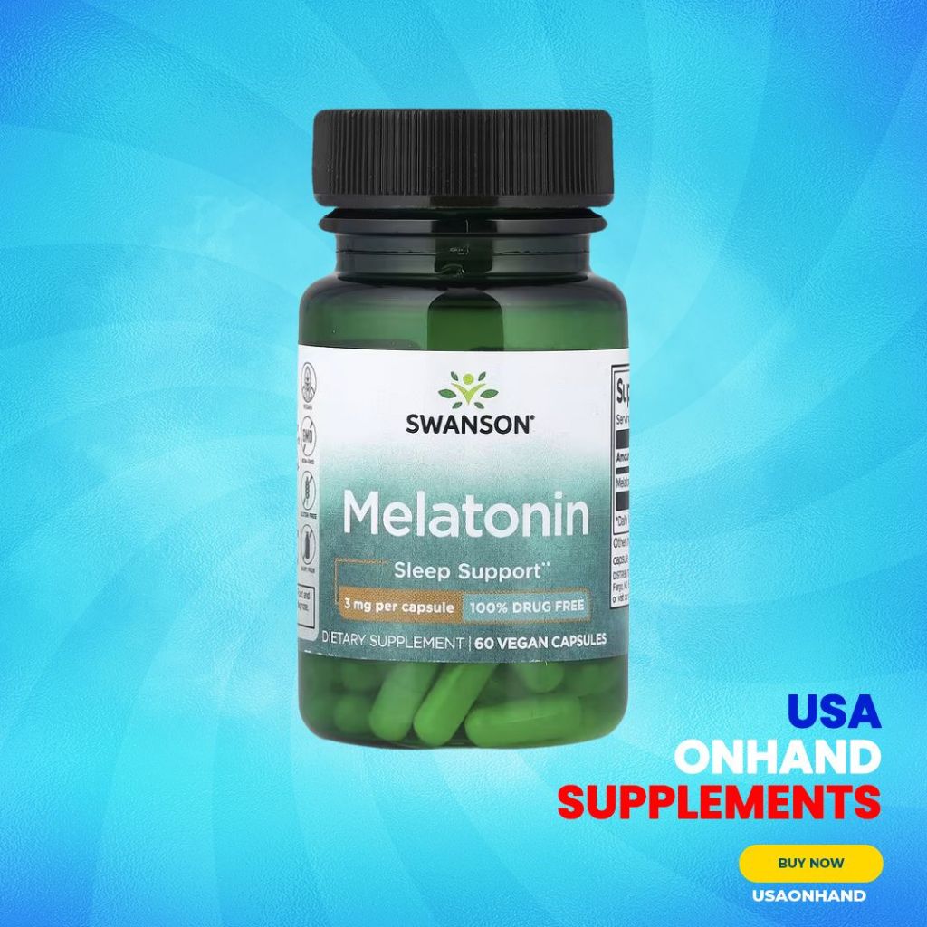 USA Onhand | Swanson, Melatonin, 3 mg, 60 Capsules ( Sleep Support ...